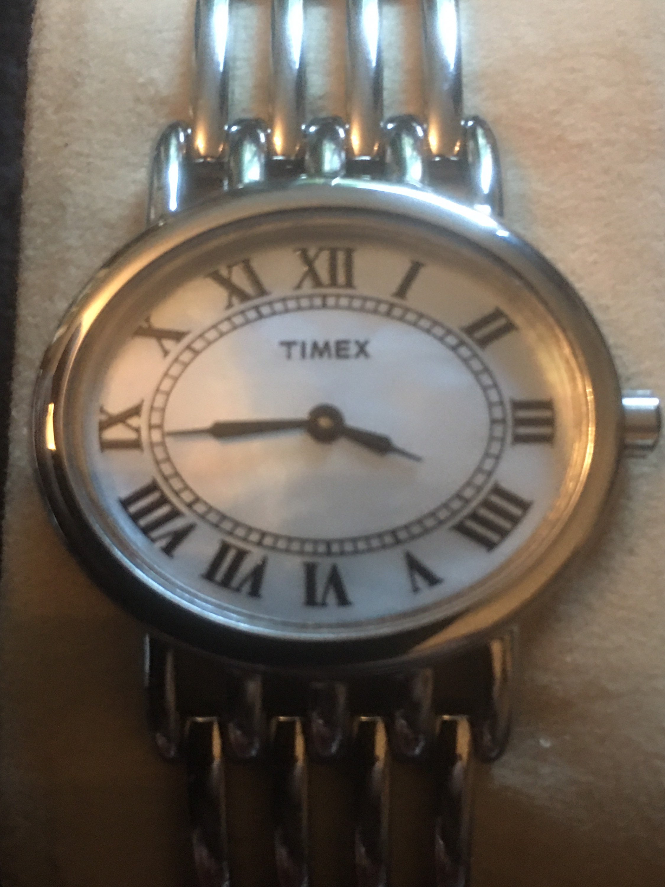 Vintage Retro Timex Silver Tone Ladies Watch Large Oval Face - Etsy