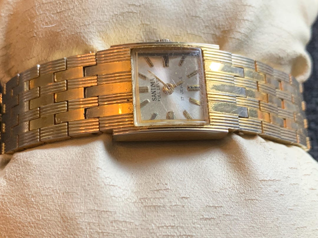 Vintage Santima Ladies Gold Plated Watch - Etsy