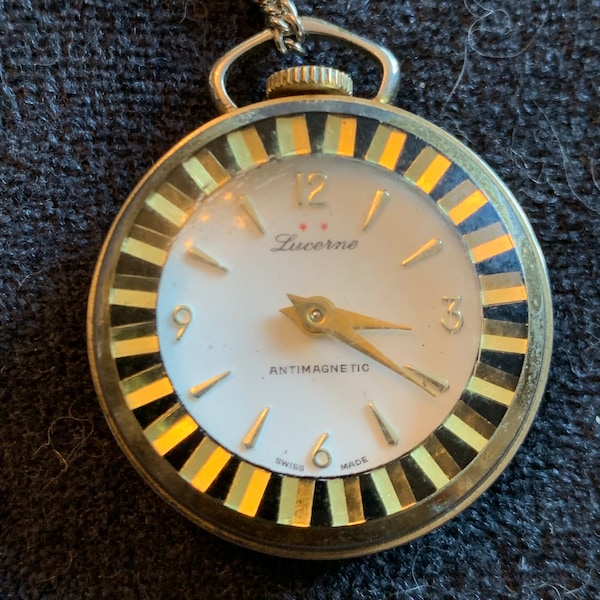 Lucerne Watch Pendant Necklace - Etsy