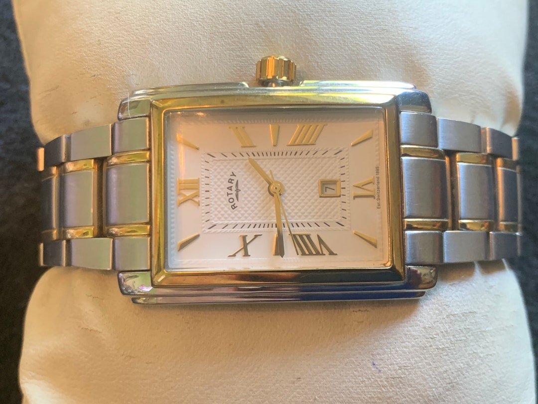 Vintage Mens Rotary Tank Style Gold Plated Watch - Etsy