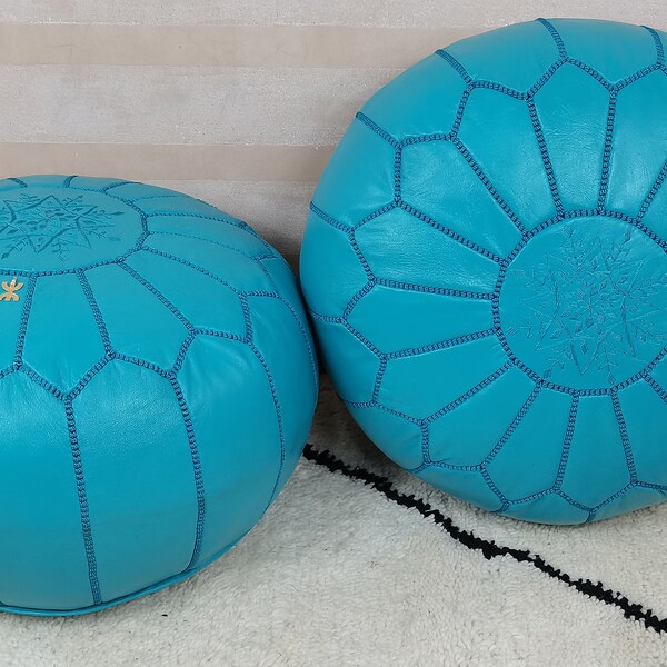 Turquoise Pouf - Etsy