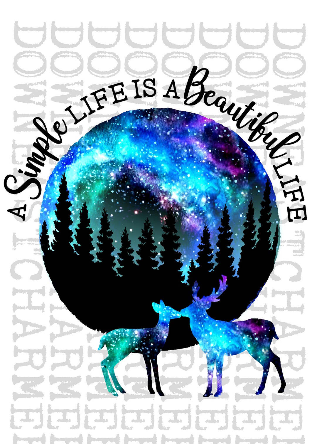 A Simple Life is a Beautiful Life...sublimation Clipart Design - Etsy