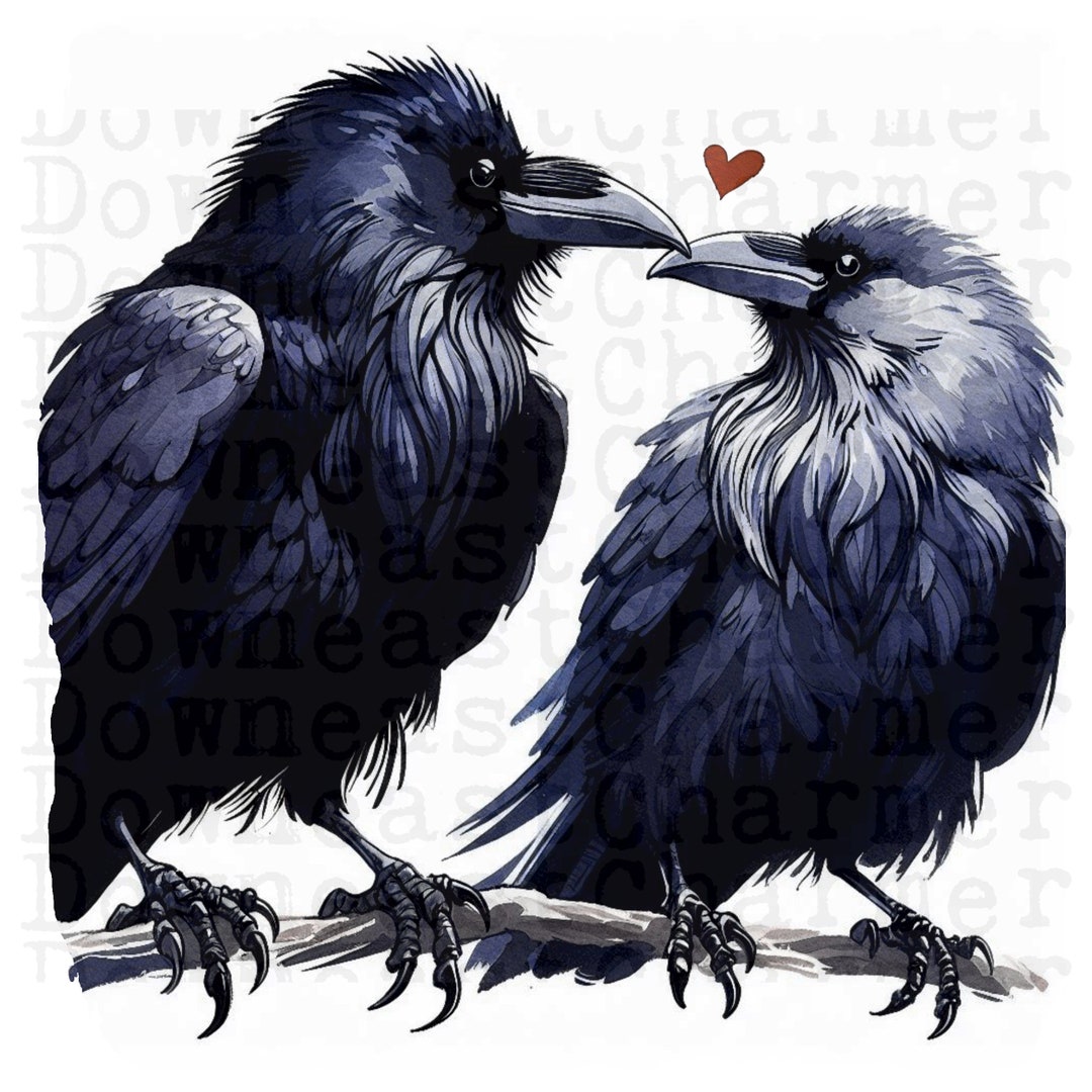 Love Crows...sublimation Clipart Design - Etsy
