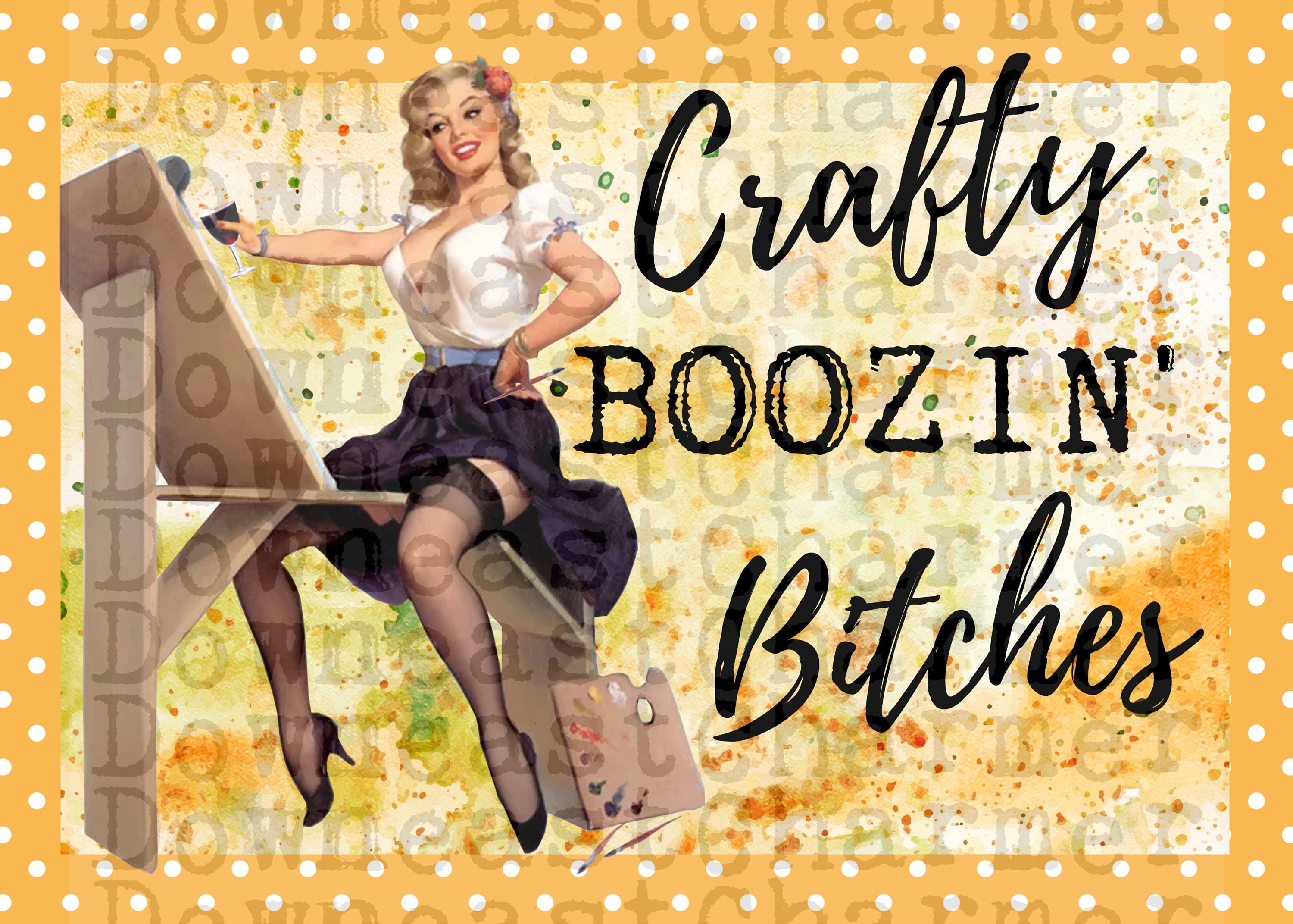 Crafty Boozin' Btches..sublimation Clipart Design - Etsy