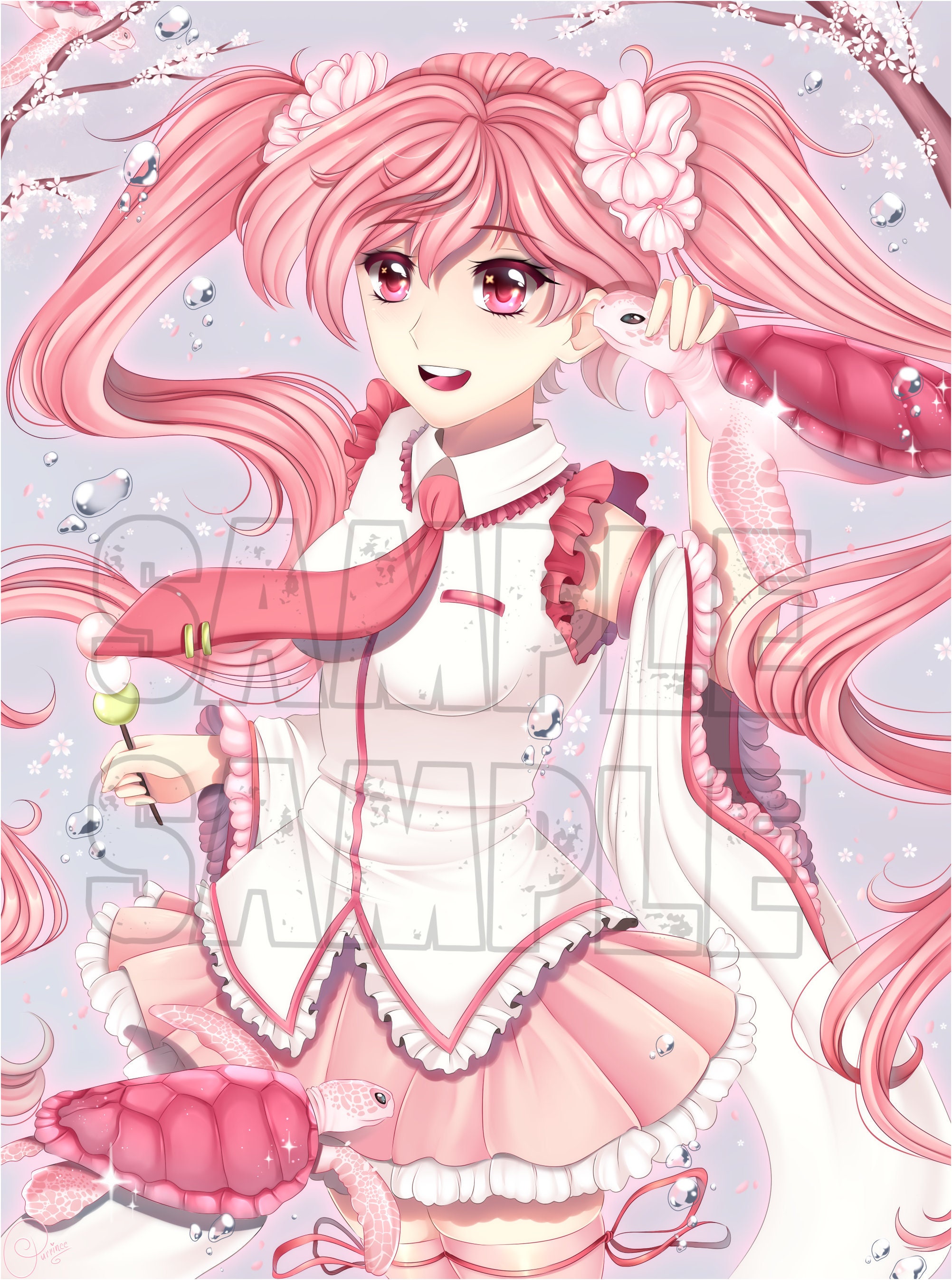 Sakura Miku Hatsune Miku A4 Print Original artwork | Etsy