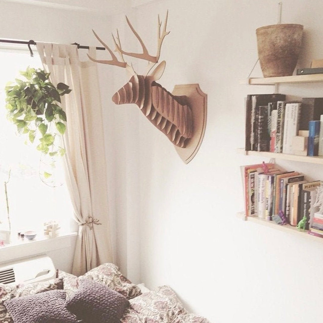 Deer Head LASER CUT DWG File Por Lasercut - Etsy