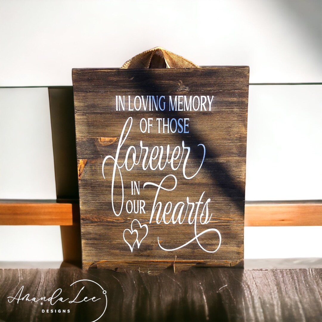 Memorial Wood Sign, in Loving Memory, Wedding Remembrance - Etsy
