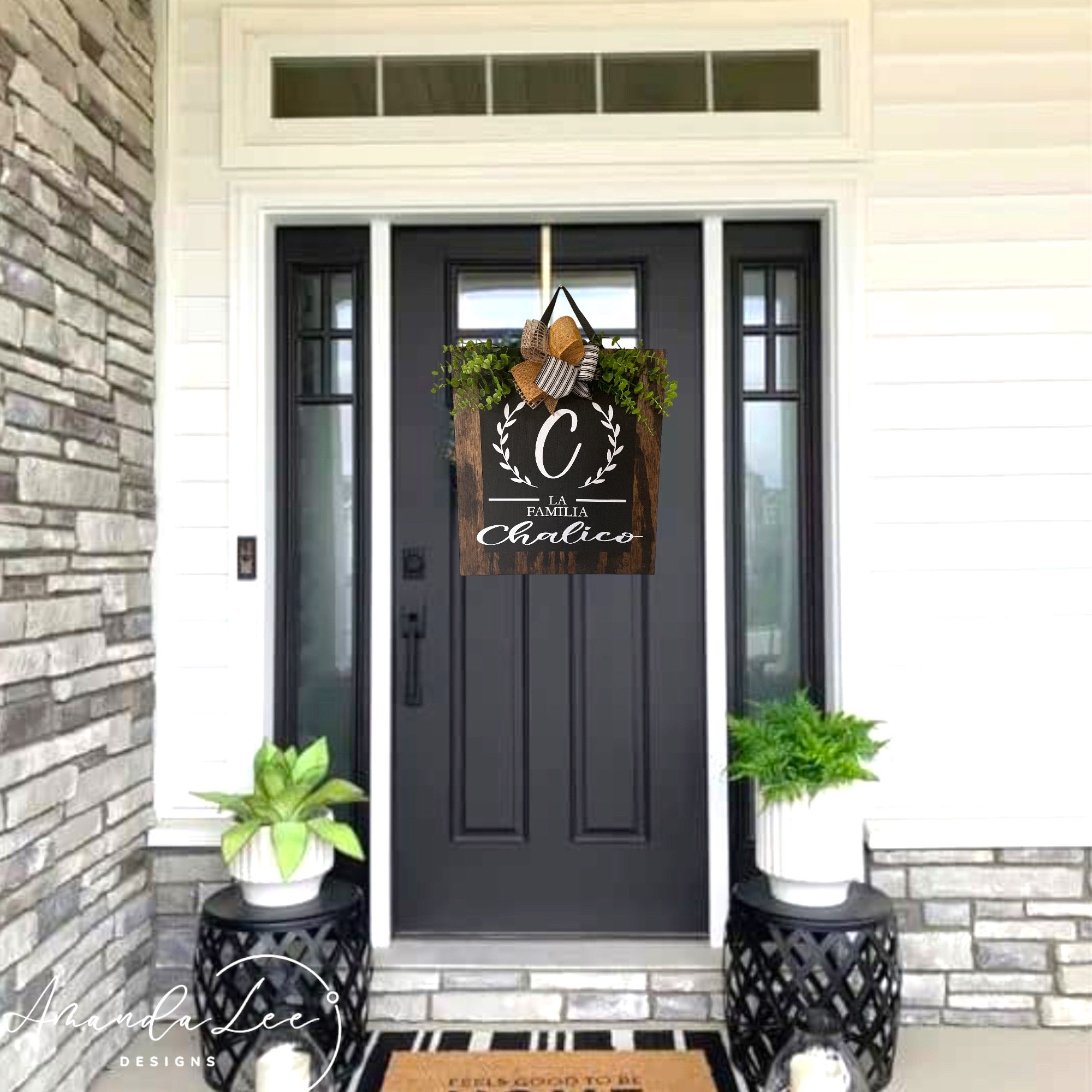 Personalized Spanish Last Name Sign | La Familia Door Hanger | Custom ...