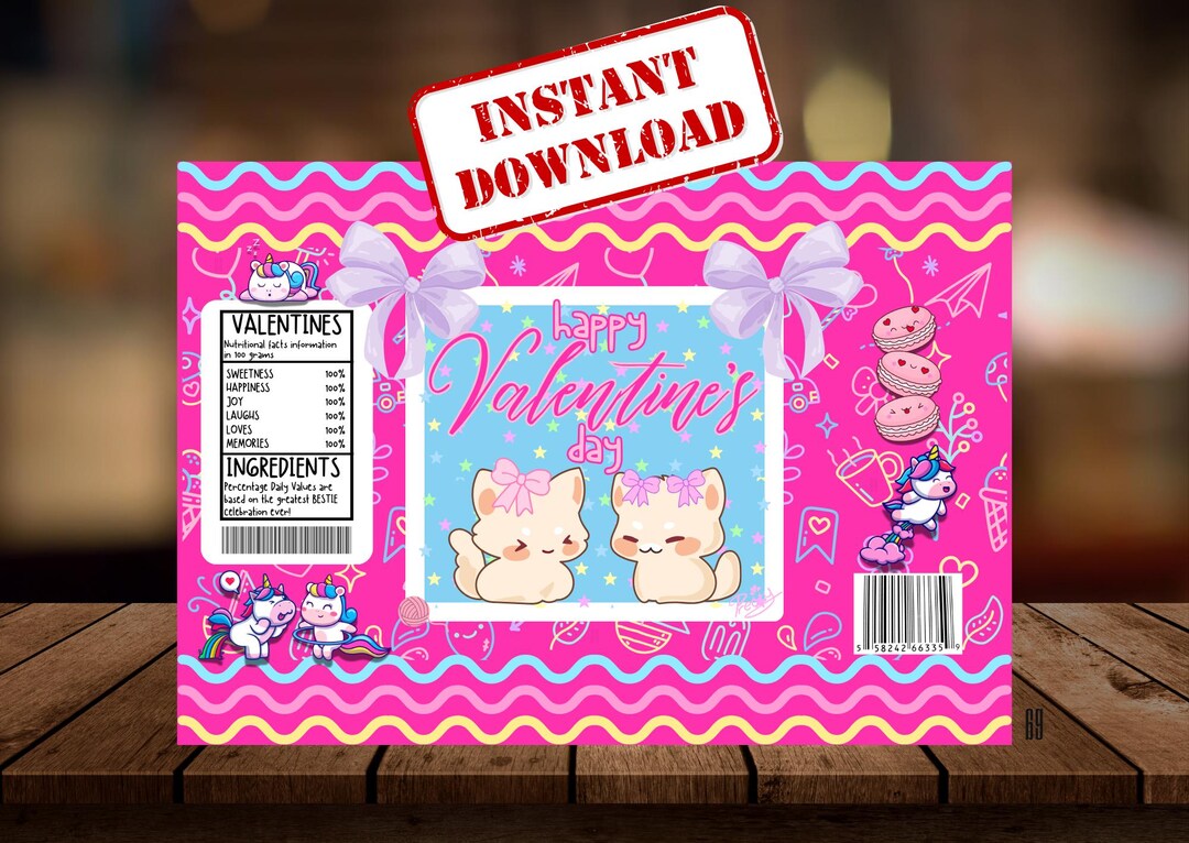 Valentines Day Chip Bag, Valentines Printable, Printable Chip Bags ...
