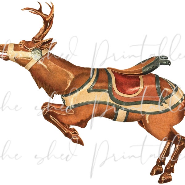 Reindeer Carousel Png - Etsy
