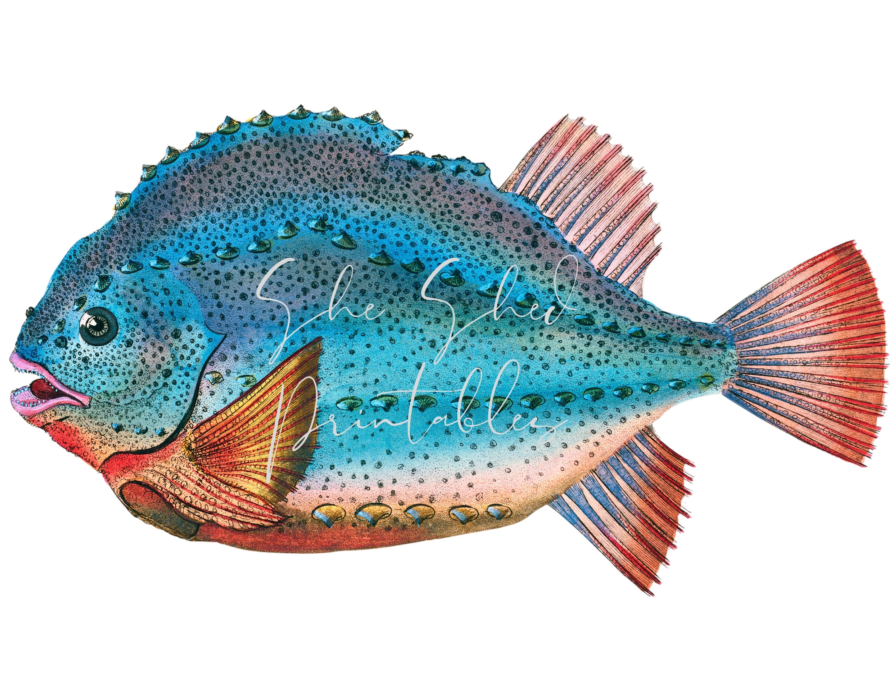 Lumpfish Digital Download Vintage DIY Crafts Clipart | Etsy