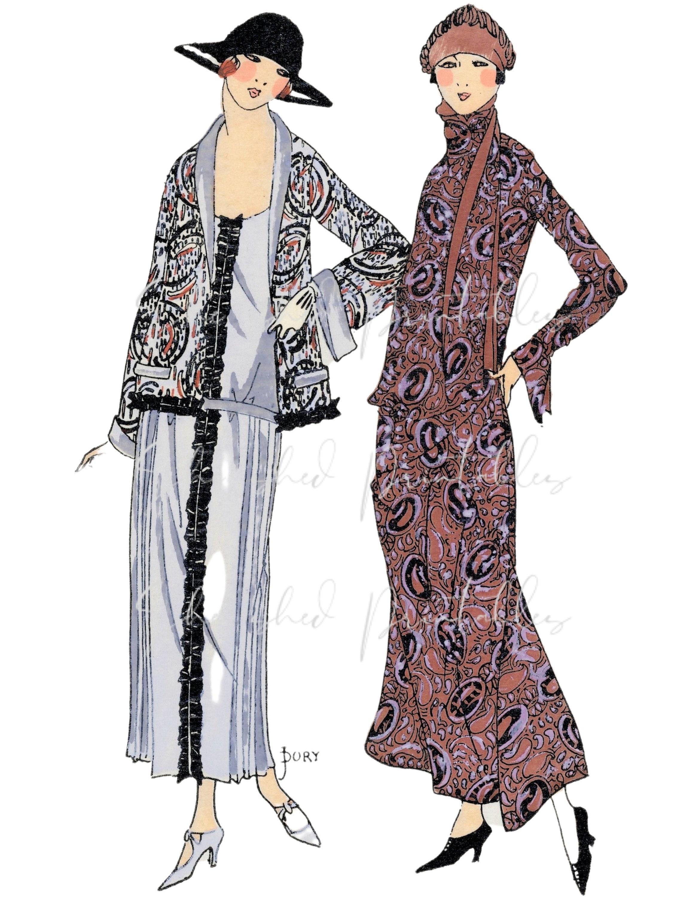 Fashion Plates Digital Download, Image, Vintage, Printable, Clipart ...