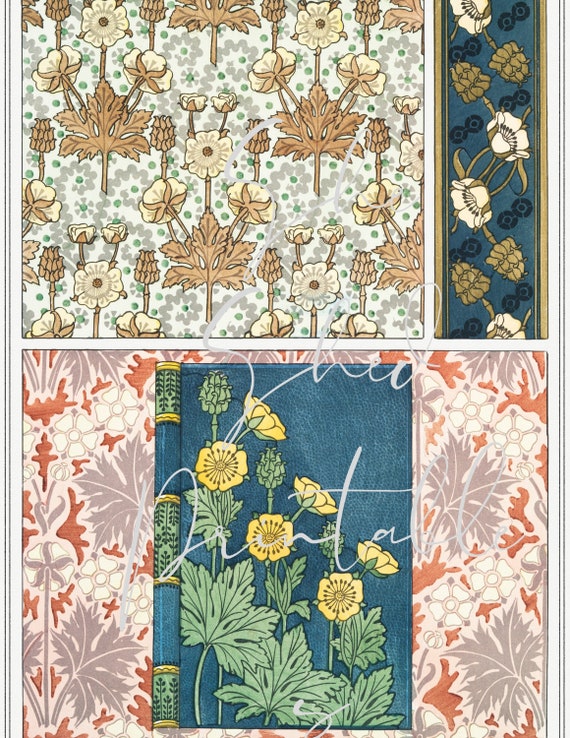 Buttercup Pattern Print Wallpaper Digital Paper Vintage DIY | Etsy