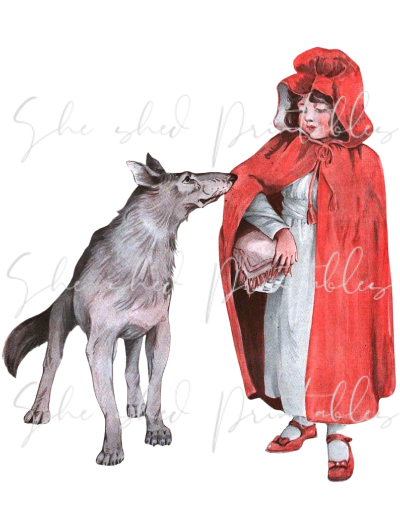Little Red Riding Hood Digital Download Vintage DIY Crafts | Etsy
