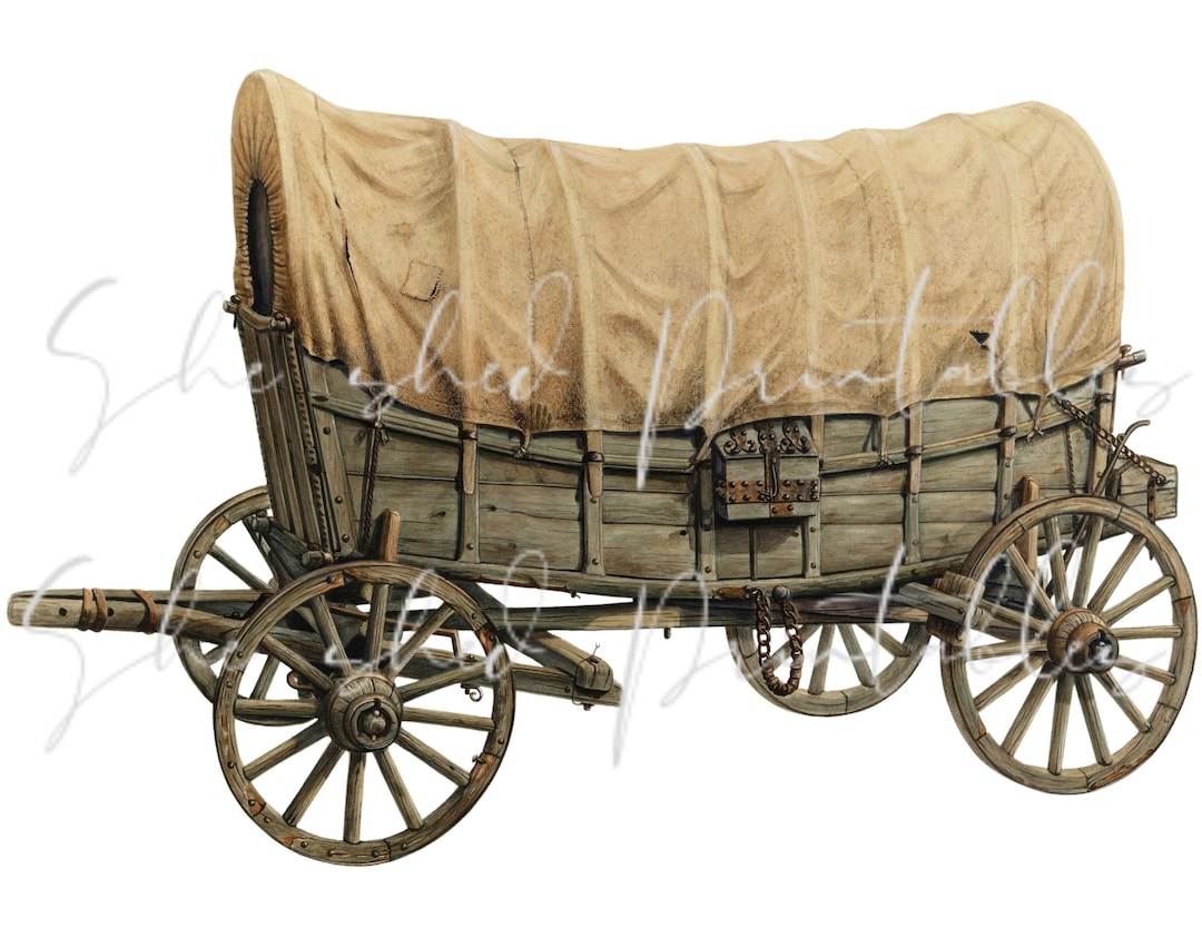 Early 1900's Conestoga Wagon Instant Digital Download, Vintage, DIY ...