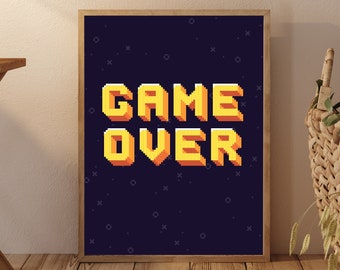 Game Over Poster | Etsy