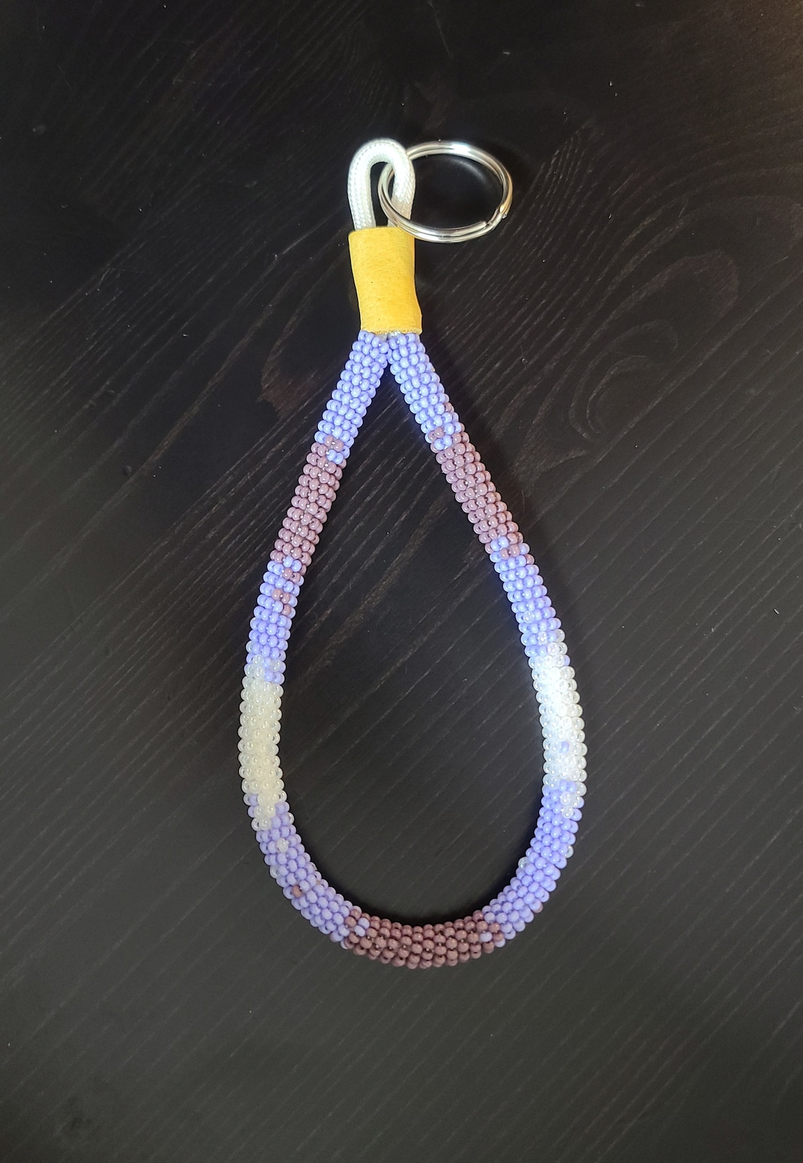 Beaded Keychain-lanyard-wristlet, Native Beaded Key Chain, Indigenous ...