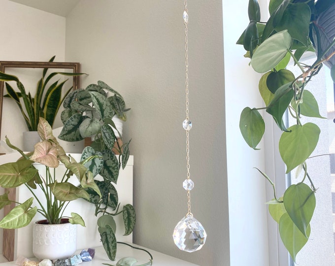 Gold Dripping Gem Crystal Suncatcher, Rainbow Maker, Graduation Gift - Etsy