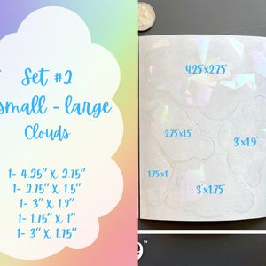 Large Cloud Suncatcher Sticker Set, Window Sticker, Window Cling, Sun ...