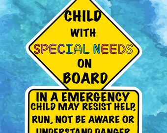 Special Needs Sticker - Etsy
