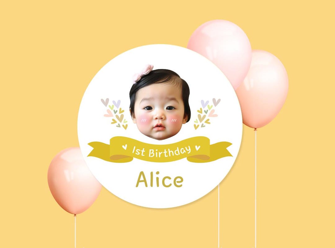 Birthday Sticker / Personalized Birthday Sticker / 1st Birthday Sticker ...