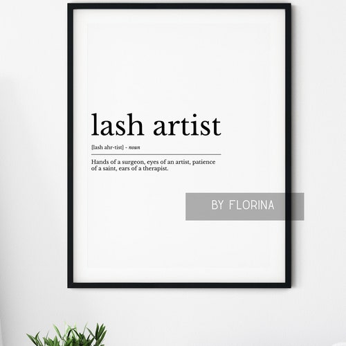 Lash Artist Definition PRINTABLE Lash Technician Lash Tech - Etsy
