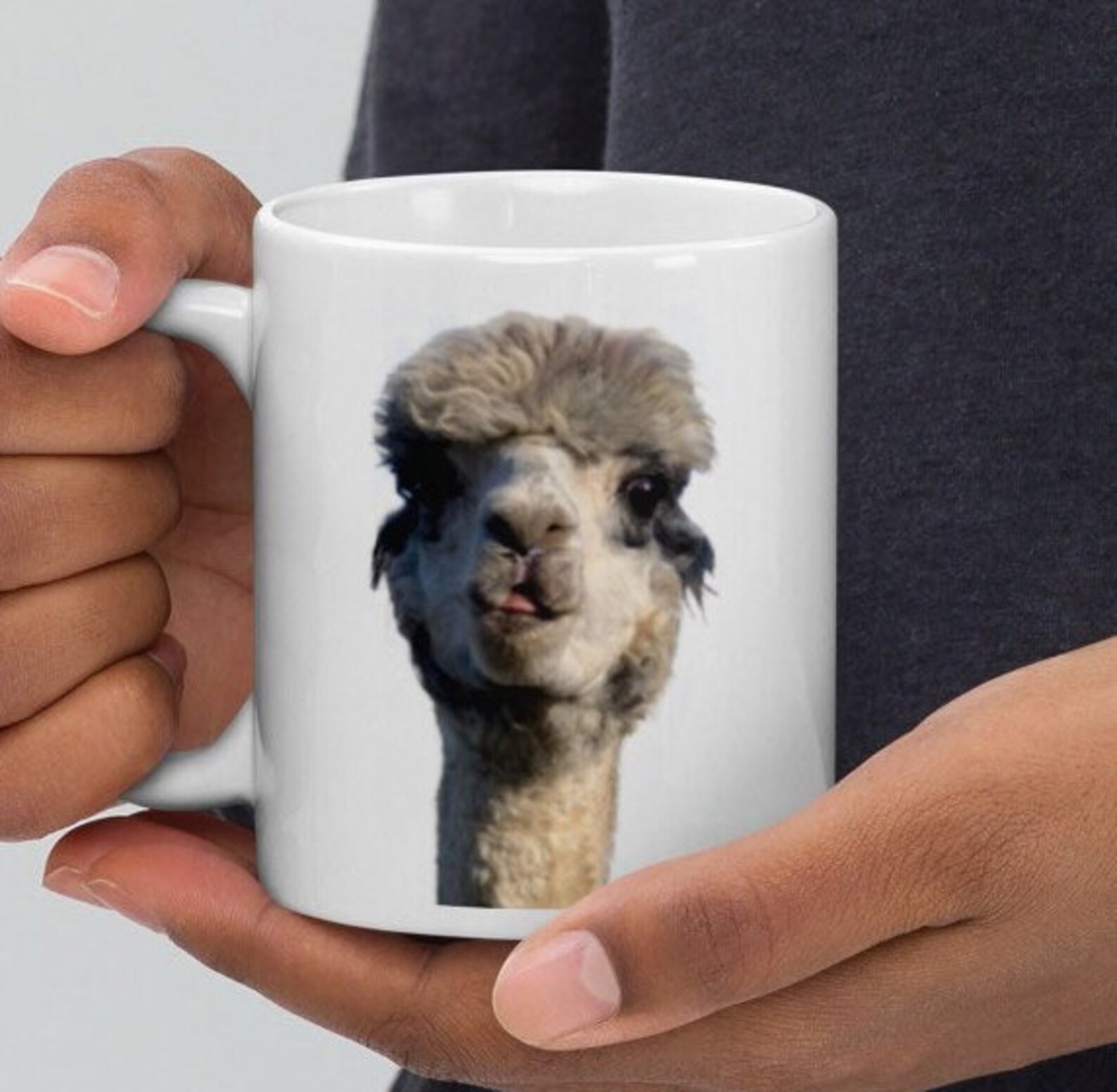Alpaca on Both Sides of White Glossy Mug - Etsy