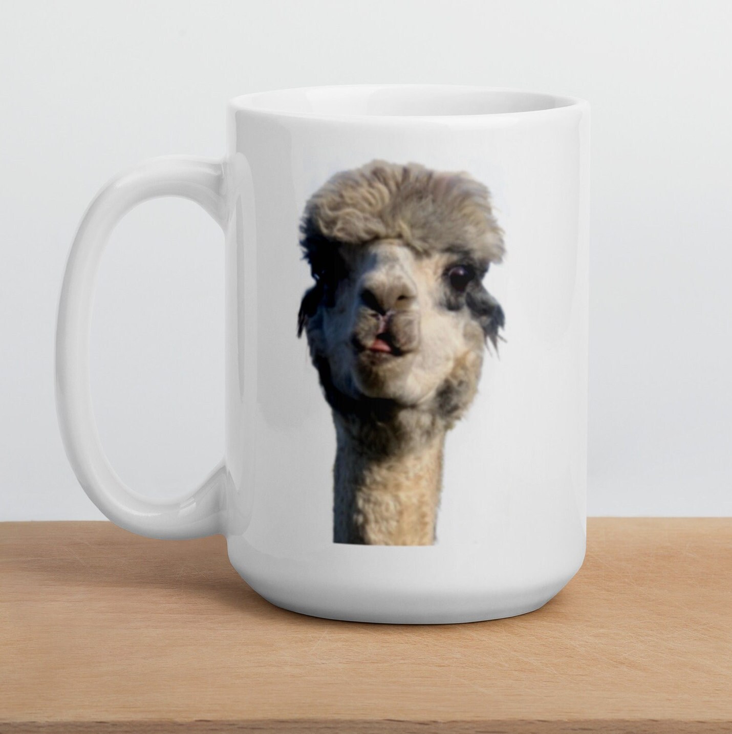 Alpaca on Both Sides of White Glossy Mug - Etsy