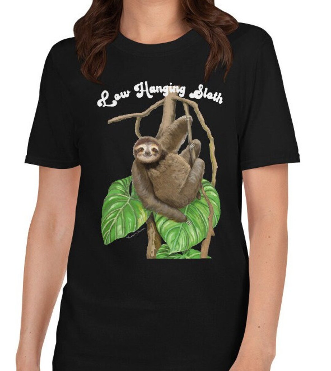 Low-hanging Happy Sloth on a Vine. Tree Sloth, Lazy, Slow-moving Leaf-eating Sloth. - Etsy UK