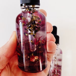 Herb and Crystal Infused Oil | Body Oil | Bath Oil | Intention Oil ...