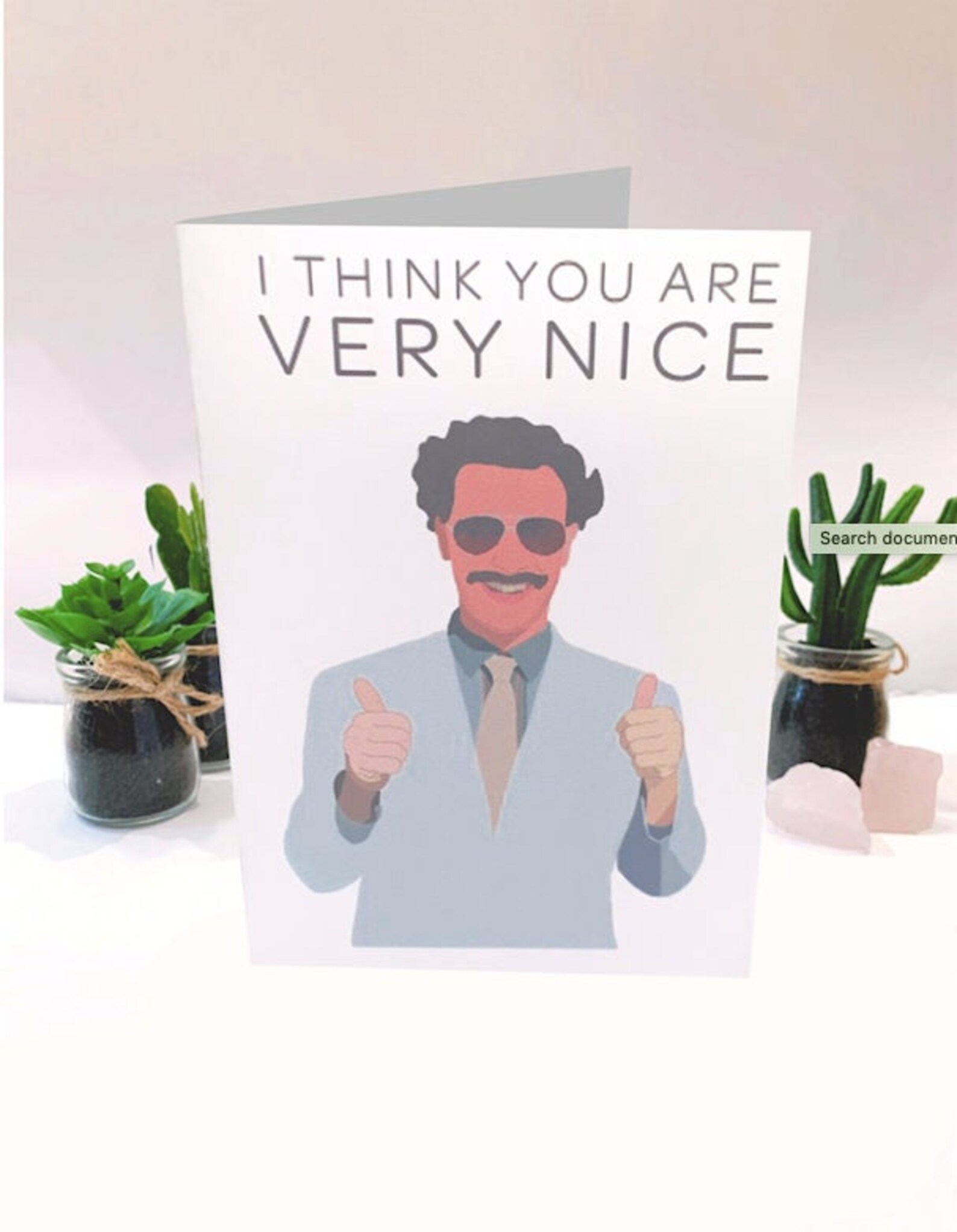 Borat Thank You I Think You Are Very Nice Funny Card Borat - Etsy