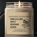 Reading Candle Book Lover Gift Smells Like She's Reading Again Bookish ...