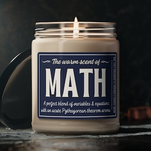 MATH TEACHER GIFT, Math Candle, Gifts for Math Teacher, Math Lover ...