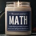 MATH GIFTS, Math Candle, Math Teacher Gifts, Math Teacher Retirement ...