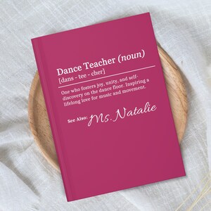 Custom Dance Teacher Notebook Ballet Teacher Gifts for Her Dancer ...