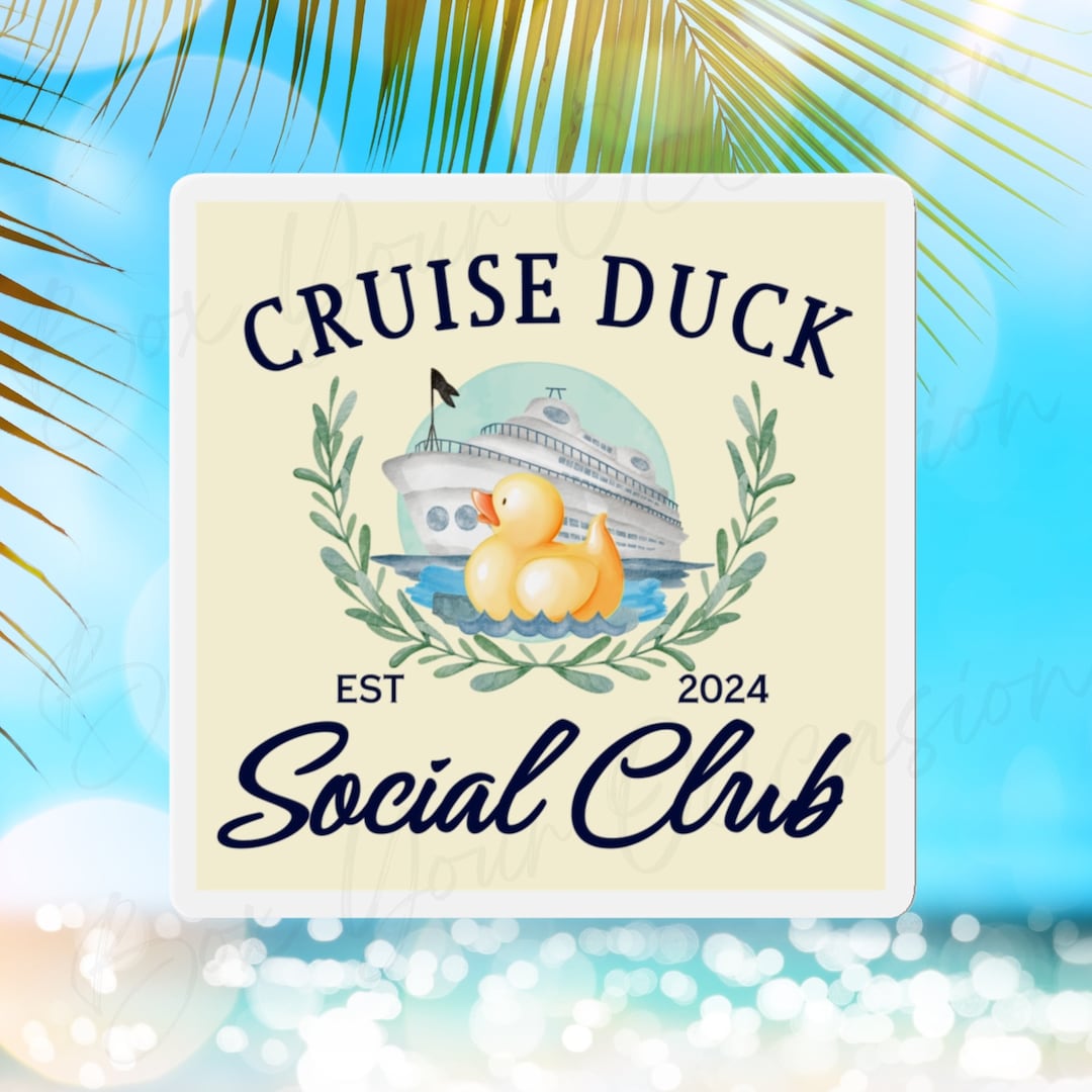 Cruise Duck Social Club Magnet Cruise Door Magnet Personalized Cruise ...