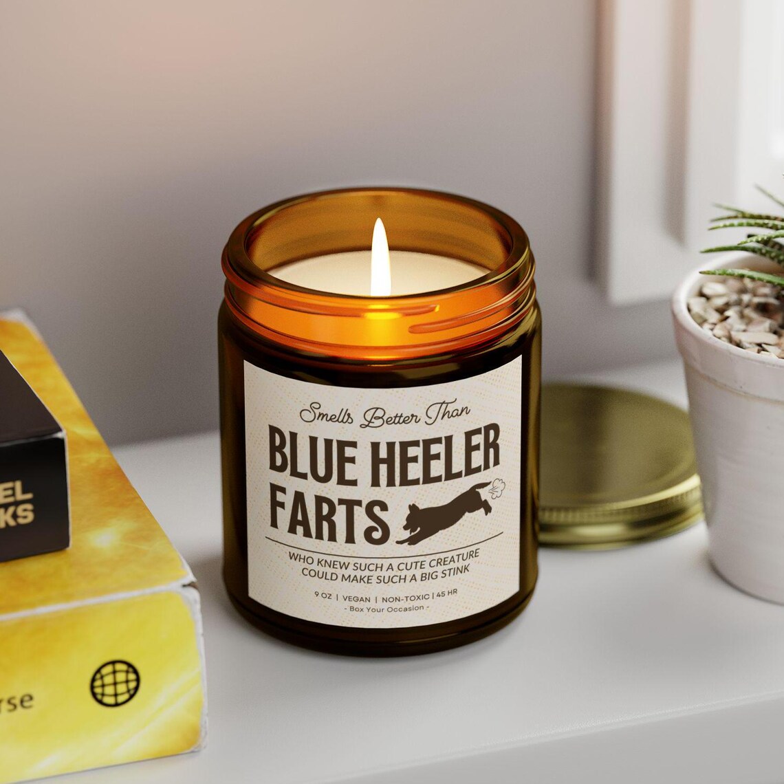 Blue Heeler Candle Cattle Dog Gift Dog Fart Candle Blue Heeler ...