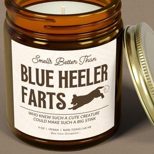 Blue Heeler Candle Cattle Dog Gift Dog Fart Candle Blue Heeler ...
