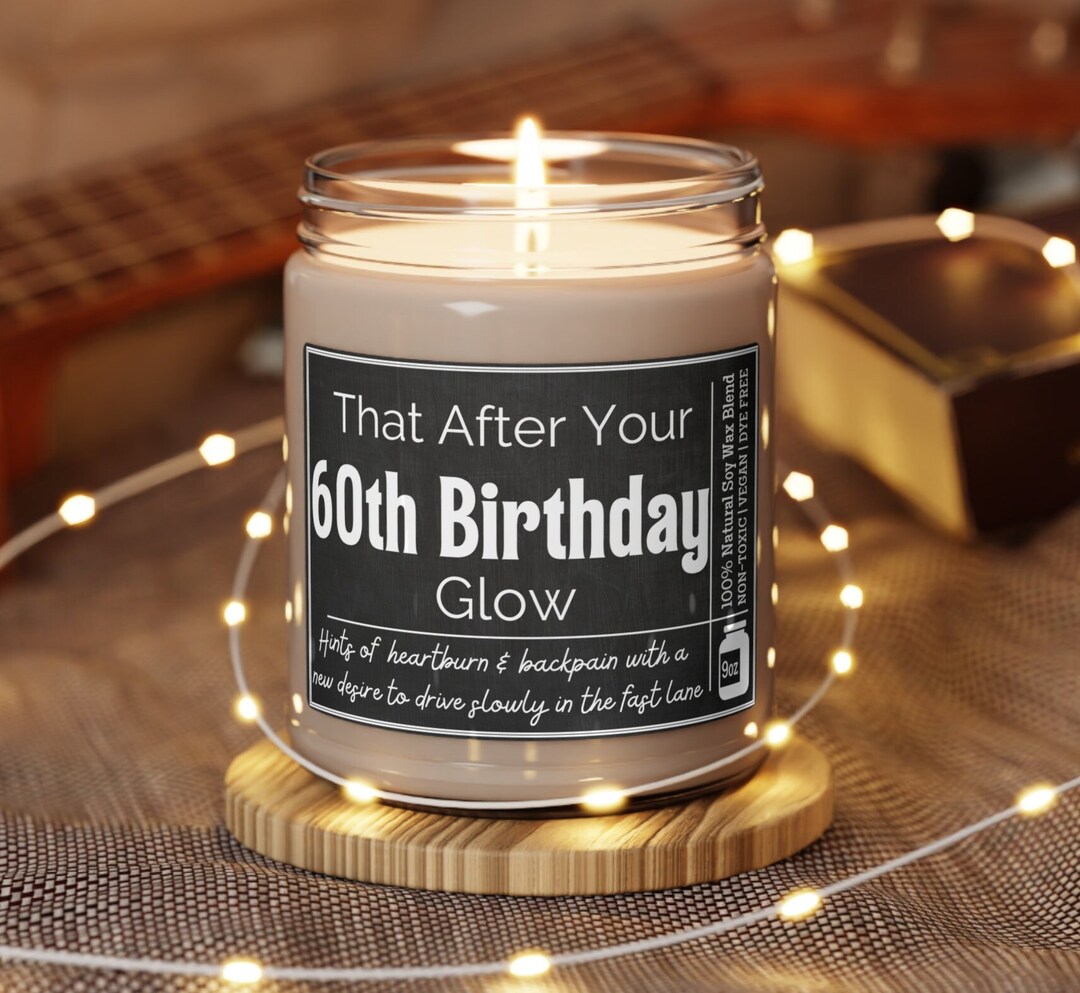 60th BIRTHDAY GIFT, Funny Birthday Candle, 60th Birthday Gift for Him ...