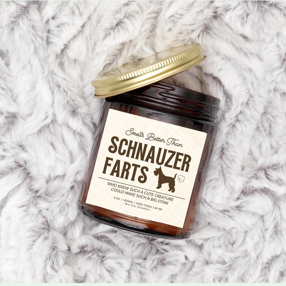 Schnauzer Candle Gift Dog Fart Candle Mini Schnauzer Christmas Candle ...