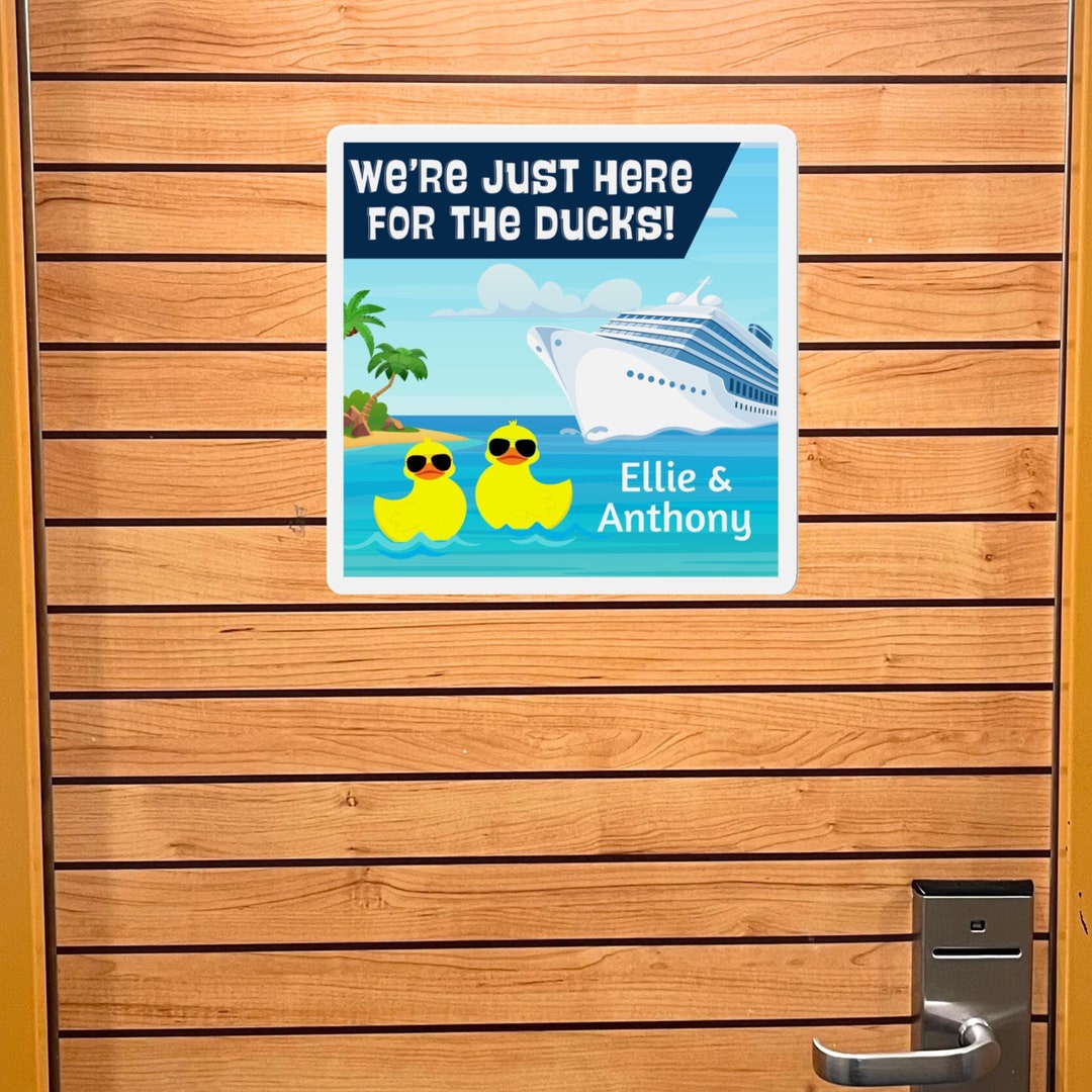 Custom Cruise Duck Magnet for Cruise Cabin Door Decor Personalized ...
