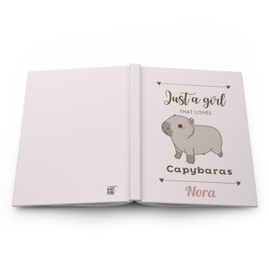 Custom Capybara Notebook for Teen Girl Capybara Gifts Monogram Notebook ...