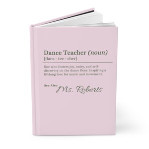 Custom Dance Teacher Notebook Ballet Teacher Gifts for Her Dancer ...