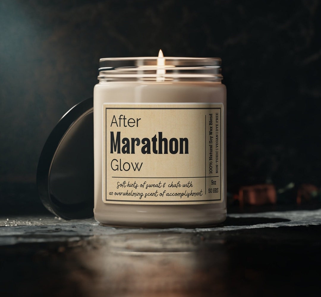 MARATHON RUNNER CANDLE, Marathon Gift, Gifts for Runners, Running Gift ...
