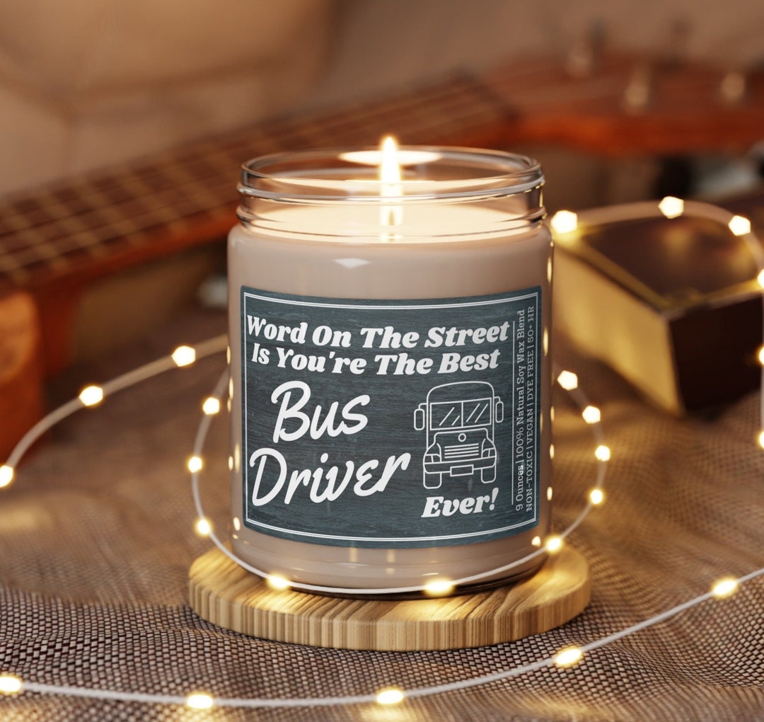 BUS DRIVER GIFT, Gifts for Bus Drivers, Bus Driver Candle, Gift for ...