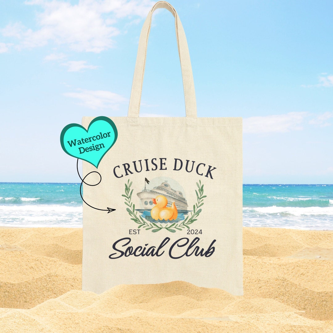 Cruise Duck Social Club Tote Bag for Cruise Gift Exchange Bags Cruise ...