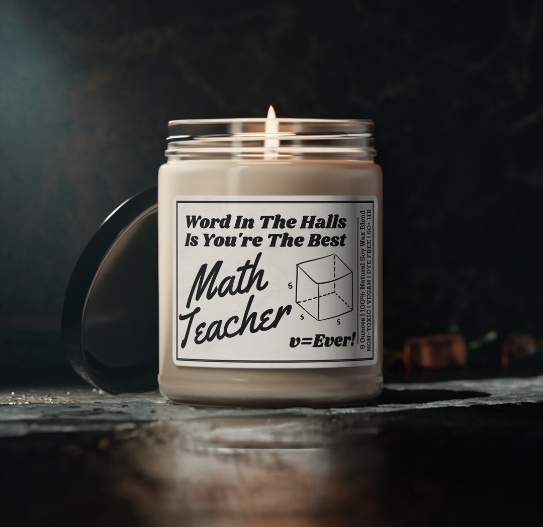 MATH TEACHER GIFT, Math Teacher Candle, Gift for Math Teacher, Math ...