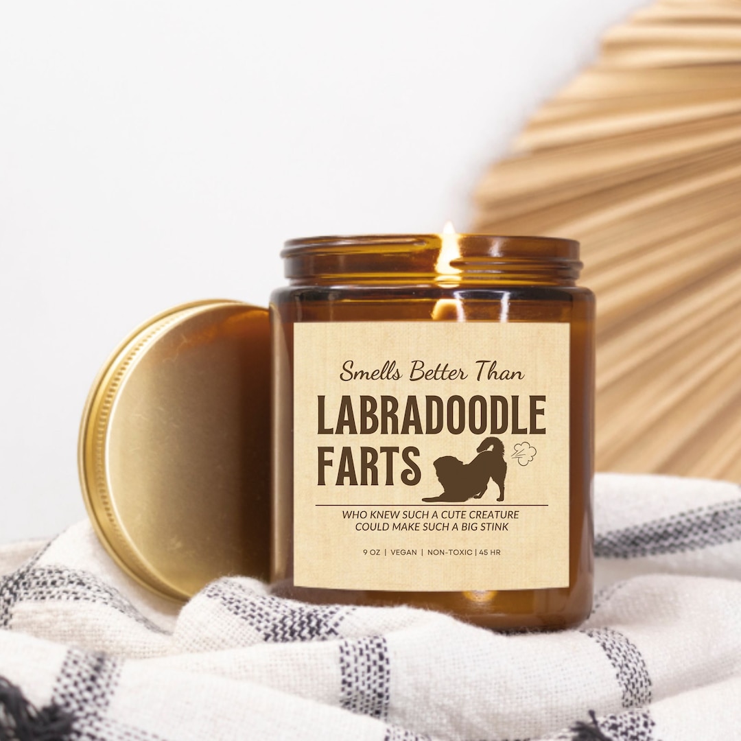 Labradoodle Dog Fart Candle Fathers Day Gift Dog Dad Gifts Labradoodle ...