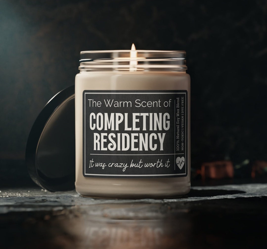 RESIDENCY CANDLE, Completing Residency Gifts, Residency Graduation ...