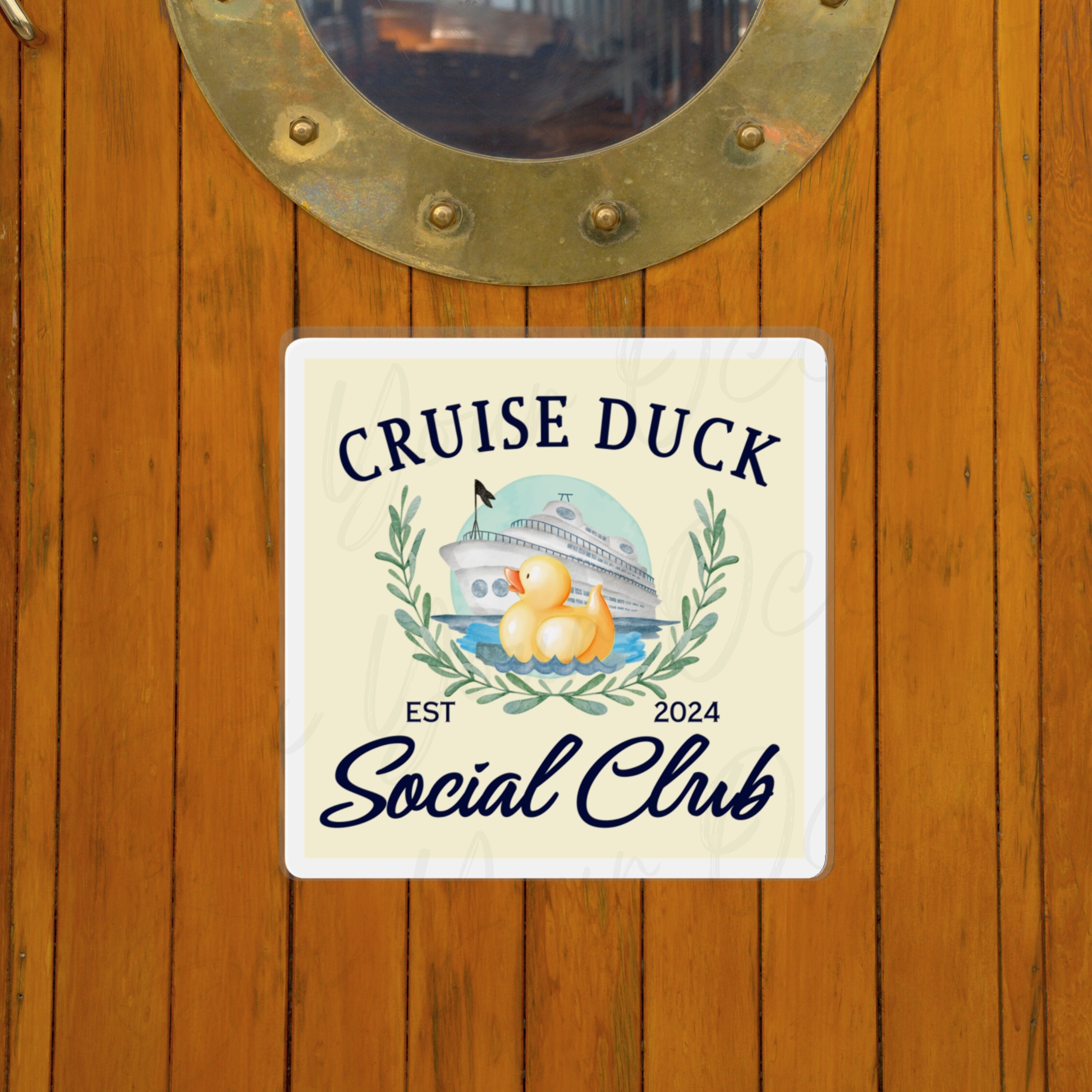Cruise Duck Social Club Magnet Cruise Door Magnet Personalized Cruise ...